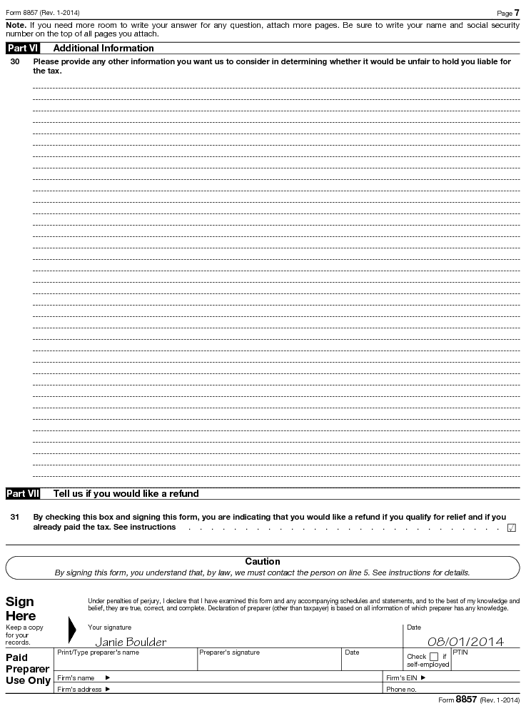 Publication 971 (10/2014), Innocent Spouse Relief | Internal Revenue ...